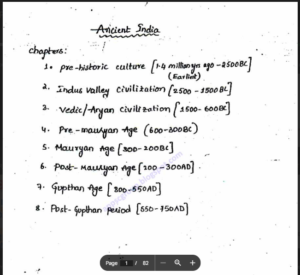 The Importance of Ancient History Handwritten Notes for UPSC Preparation